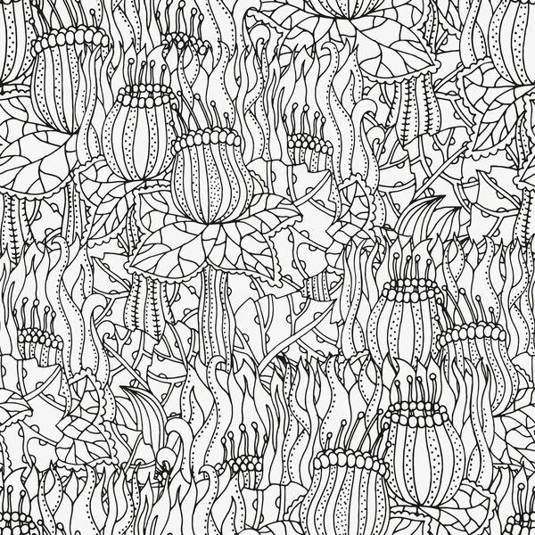 Pattern for coloring book. Ethnic, floral, retro, doodle, tribal design ...