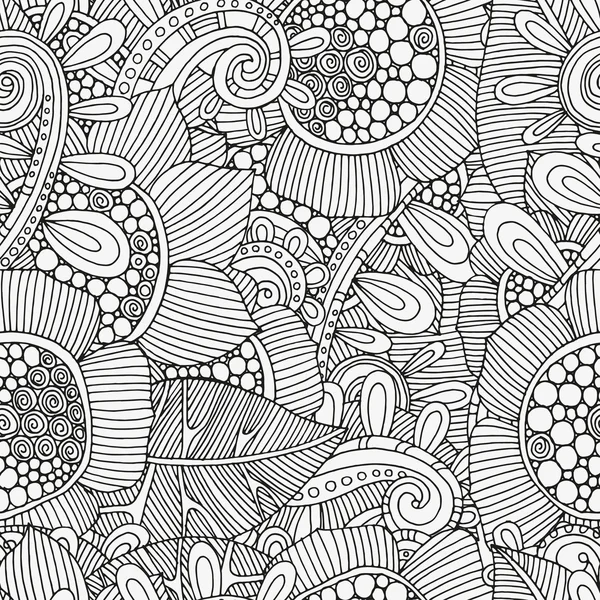 Pattern for coloring book. Ethnic, floral, retro, doodle, tribal design ...