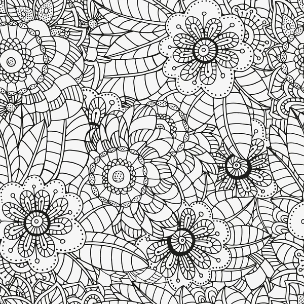 Pattern for coloring book. Ethnic, floral, retro, doodle, tribal design ...
