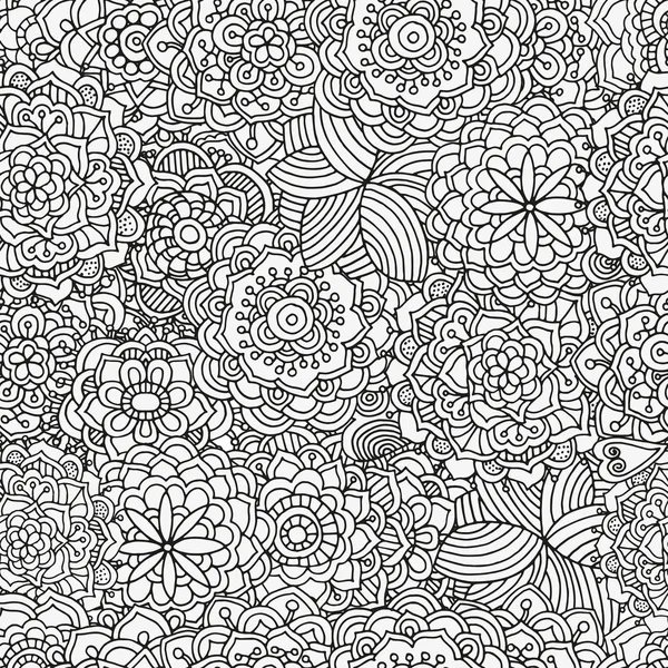 Pattern for coloring book. Ethnic, floral, retro, doodle, tribal design ...