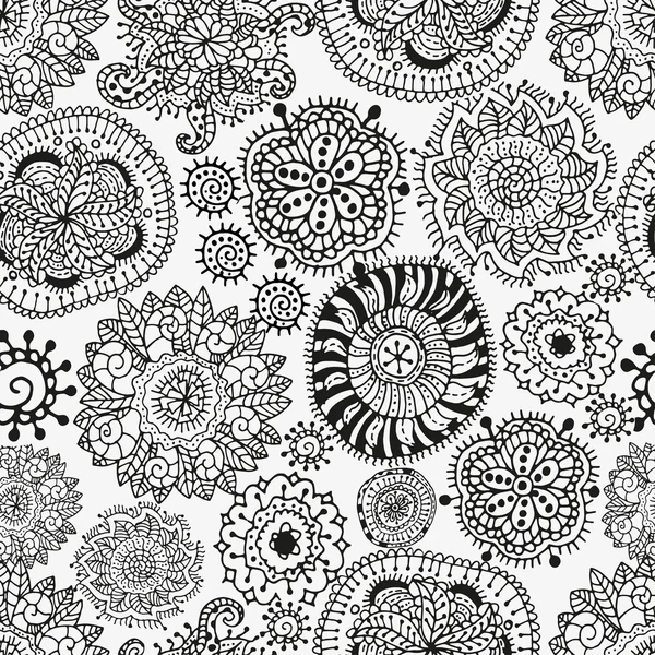 Pattern for coloring book. Ethnic, floral, retro, doodle, tribal design ...