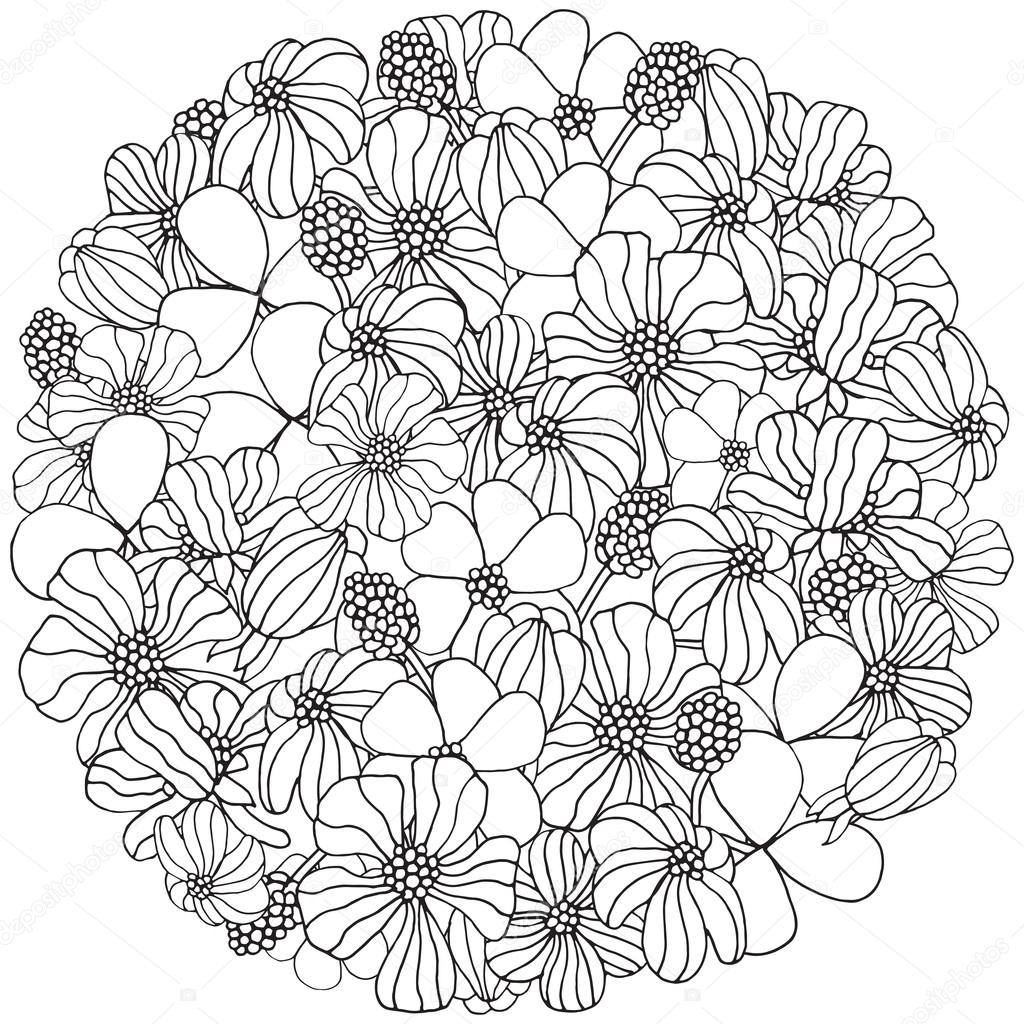 Circle pattern with spring flowers Stock Vector Image by ©imhope.yandex ...