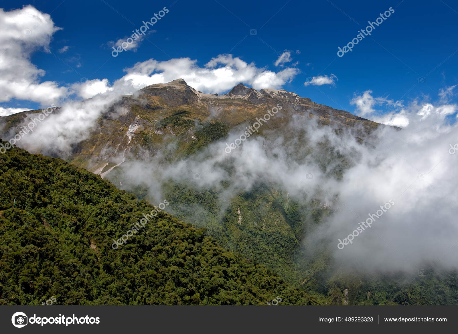 Ecuador Vulcano Pichincha Volcano Clear Day High Mountain Ecuador ...