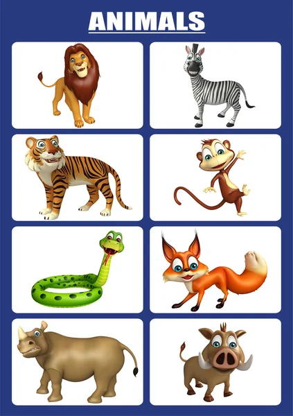 Wild animal chart Stock Photo by ©visible3dscience 102528088