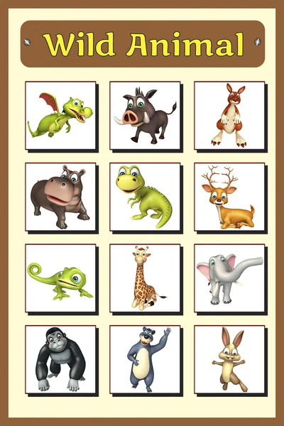 Wild animal chart — Stock Photo © visible3dscience #102411902