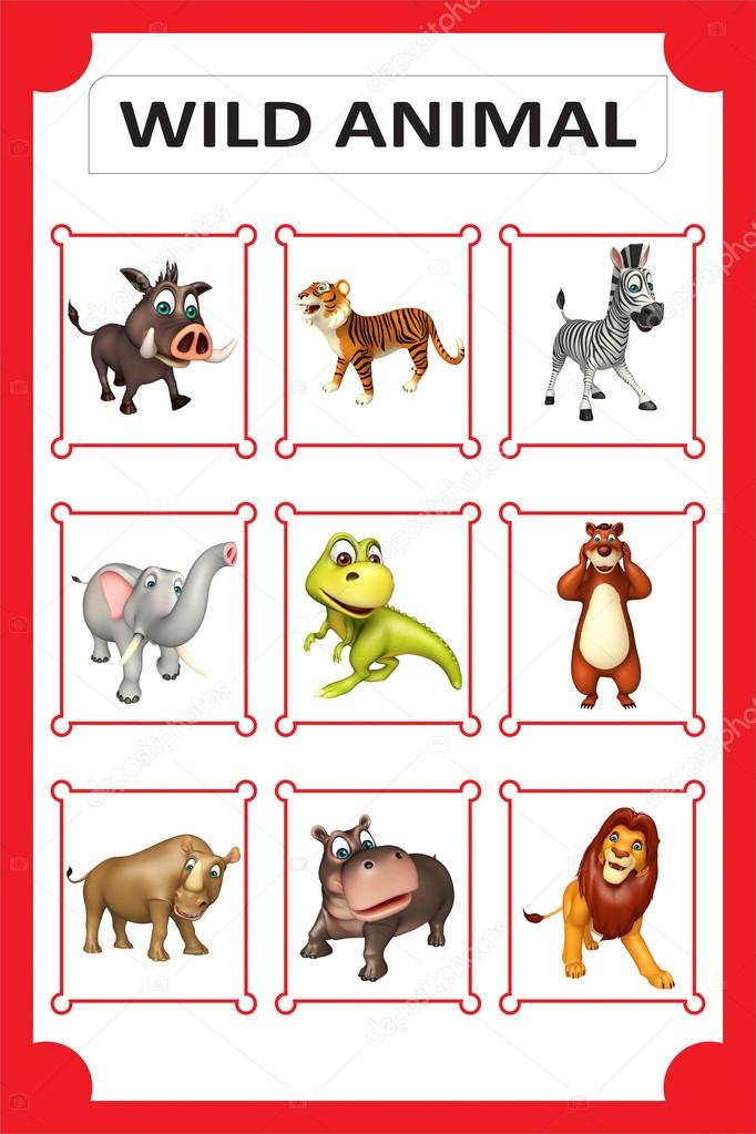 Wild animal chart — Stock Photo © visible3dscience #102405116