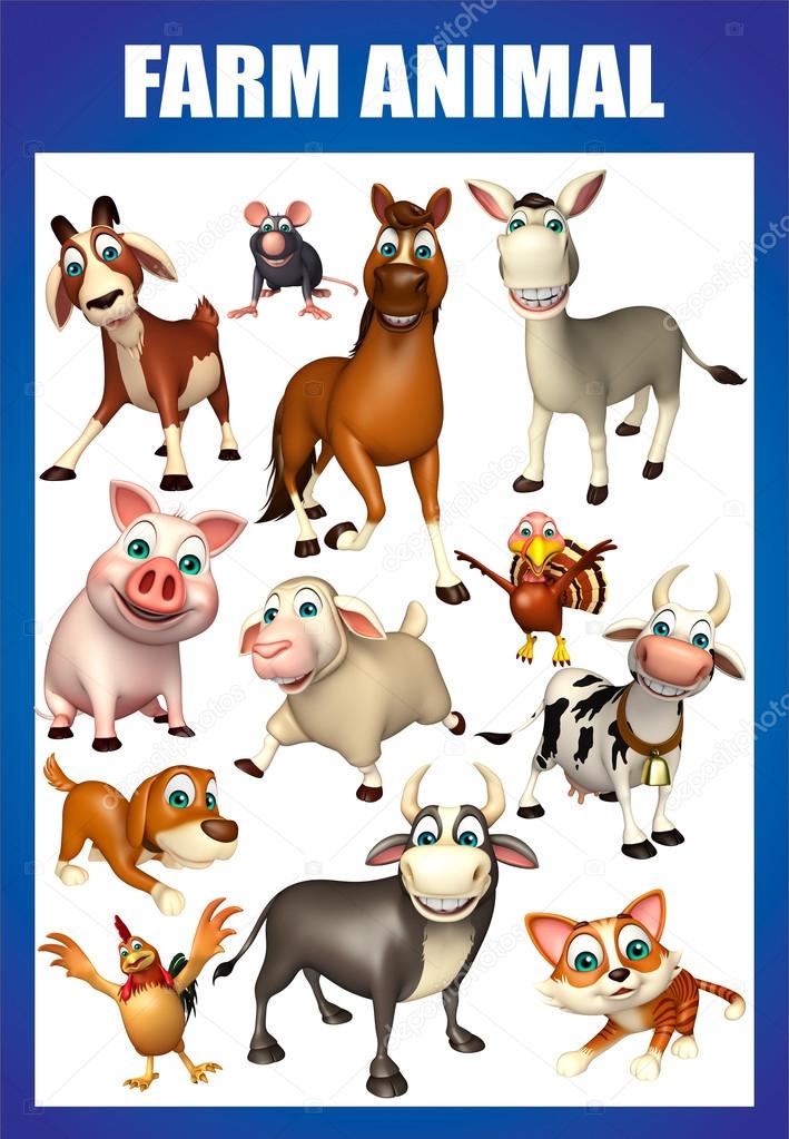 Real Farm Animals Pictures Chart