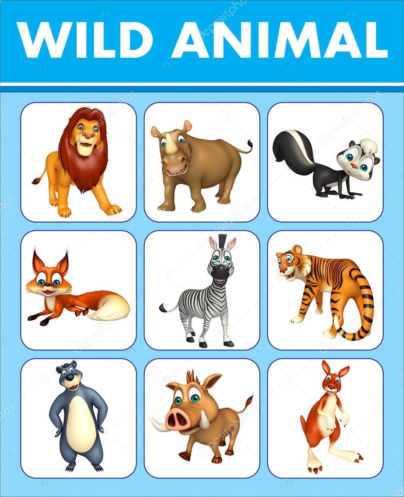 Wild animal chart Stock Illustration by ©visible3dscience #102409404