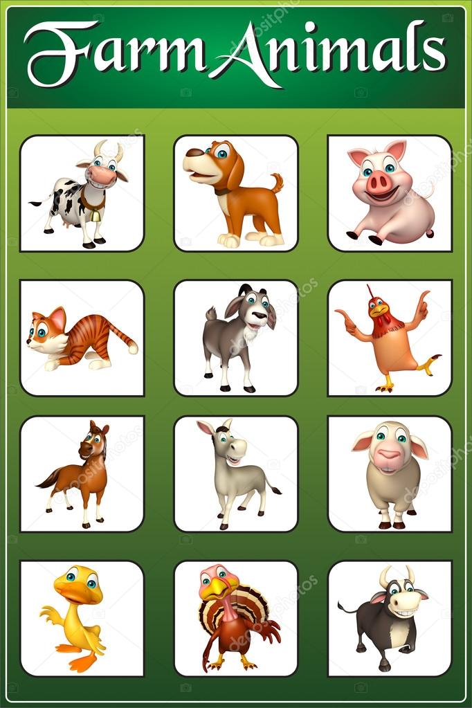 Farm animal chart Stock Illustration by ©visible3dscience #102409866