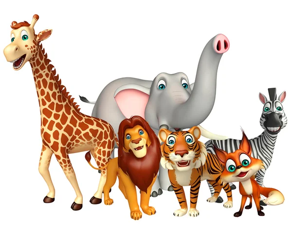 Wild animal collection — Stock Photo © visible3dscience #102405876