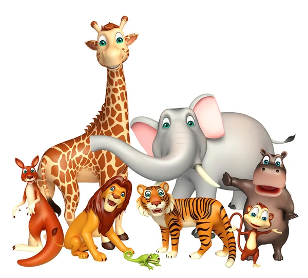 Wild animal collection — Stock Photo © visible3dscience #102405206