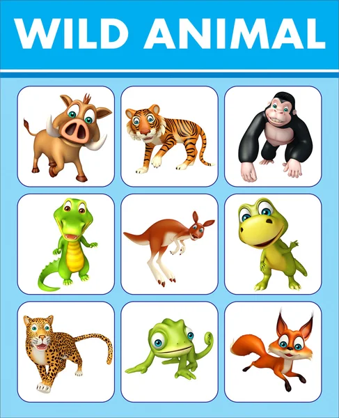 Wild animal chart — Stock Photo © visible3dscience #102413128