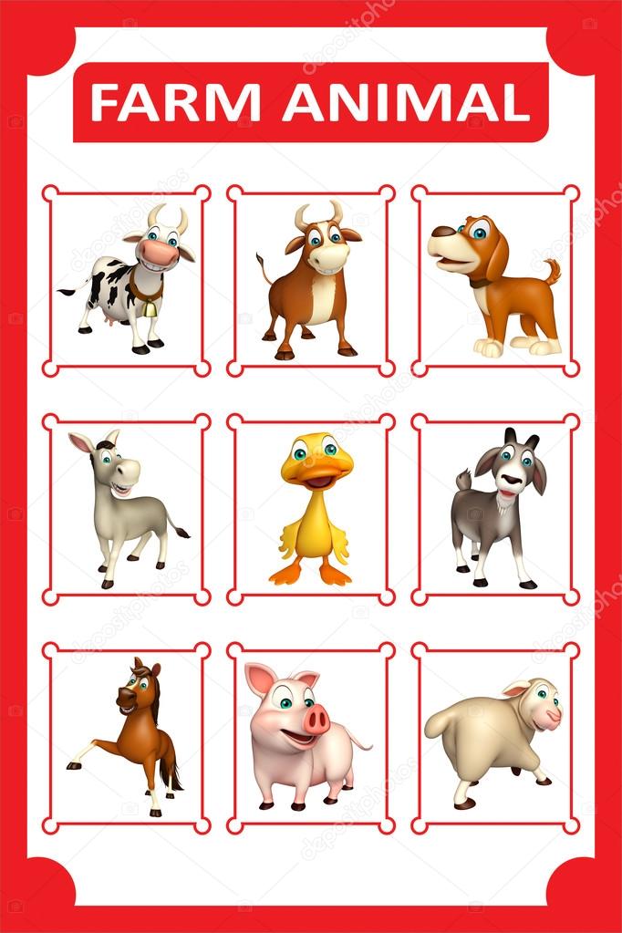 Farm animal chart Stock Illustration by ©visible3dscience #102410086