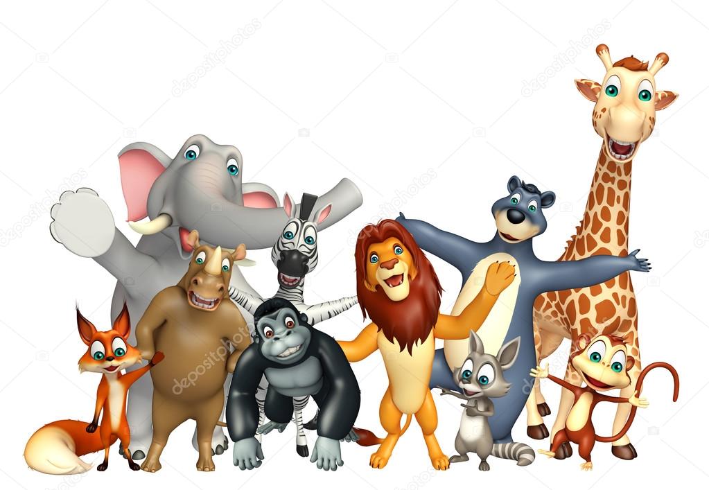 Wild animal collection — Stock Photo © visible3dscience #102411360