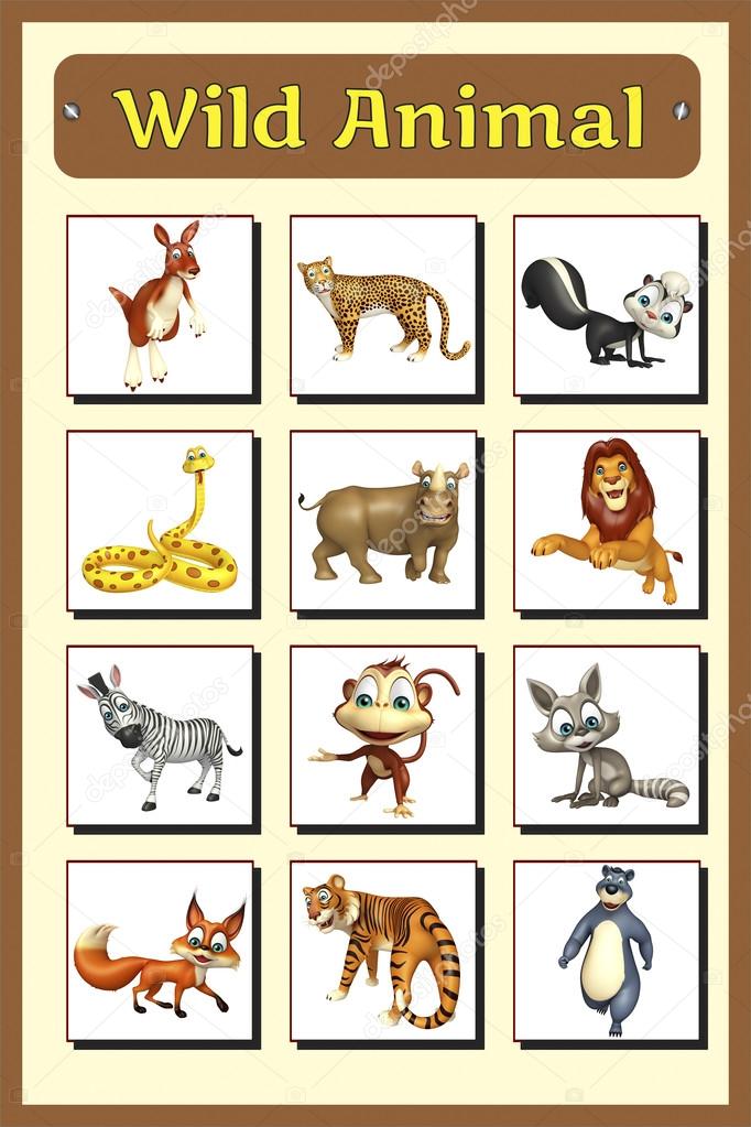 Wild animal chart — Stock Photo © visible3dscience #102412432