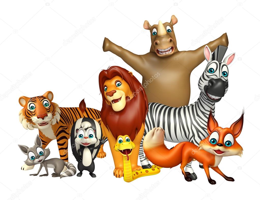 Wild animal collection Stock Illustration by ©visible3dscience #102412632