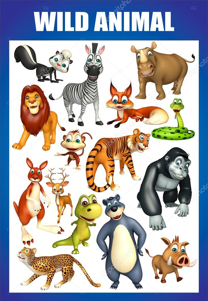 Wild animal chart Stock Illustration by ©visible3dscience #102413128