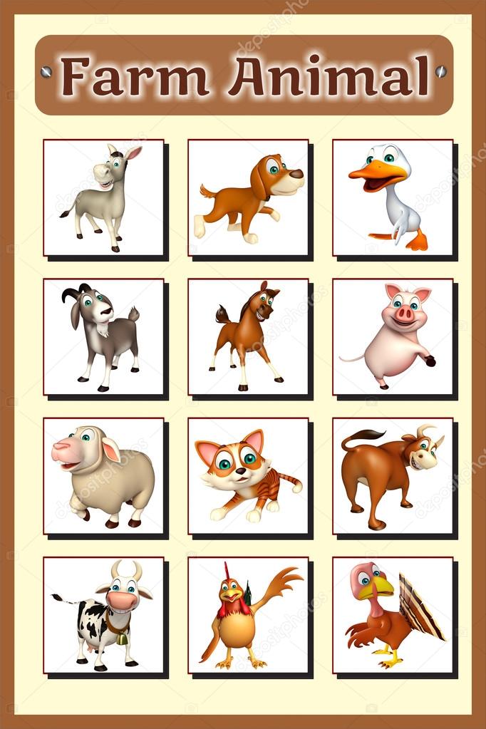 Farm animal chart Stock Illustration by ©visible3dscience #102413144