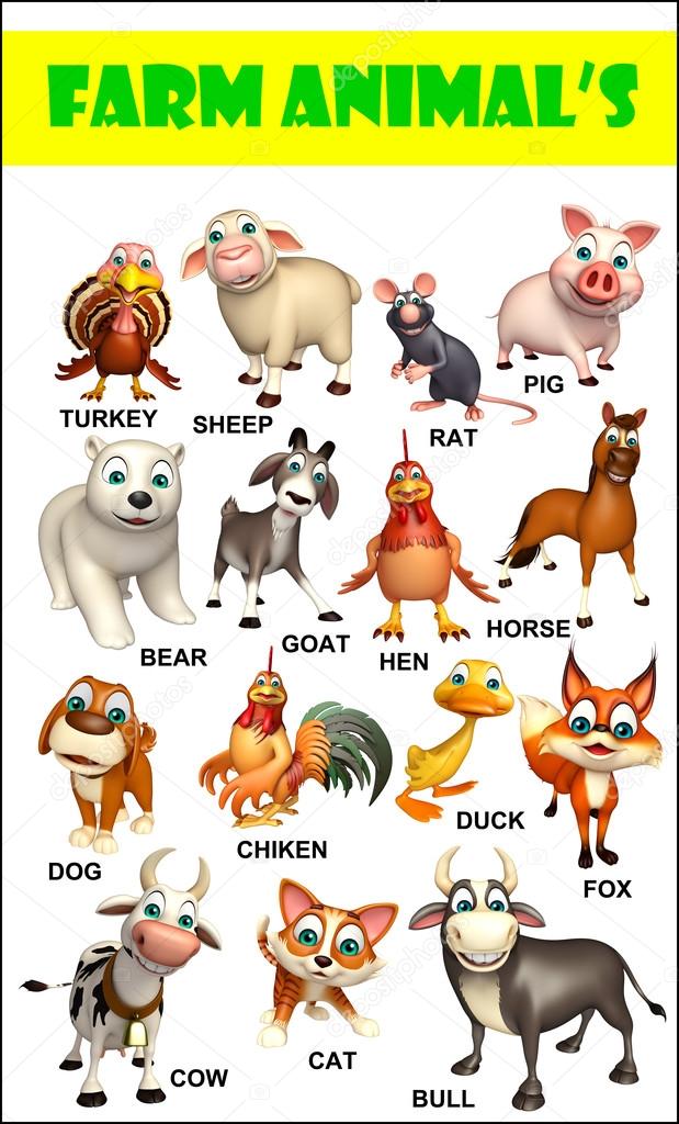 Farm animal chart — Stock Photo © visible3dscience #102421060