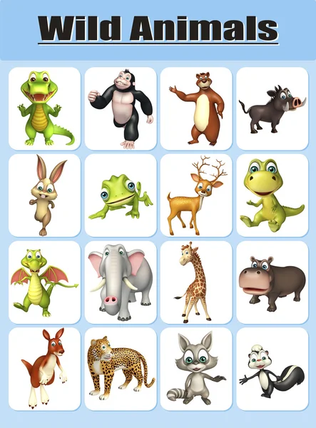 Wild animal chart Stock Photo by ©visible3dscience 102528088