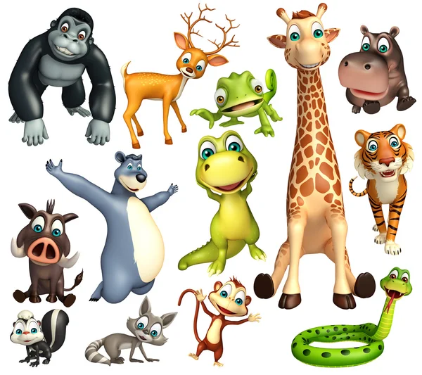 Wild animal collection — Stock Photo © visible3dscience #102440928