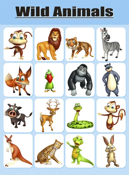 Wild animal chart — Stock Photo © visible3dscience #102413128