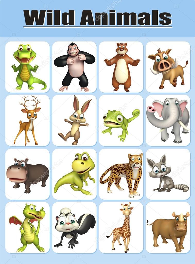 Wild animal chart Stock Illustration by ©visible3dscience #102529346