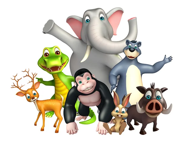 Wild animal collection — Stock Photo © visible3dscience #102411850