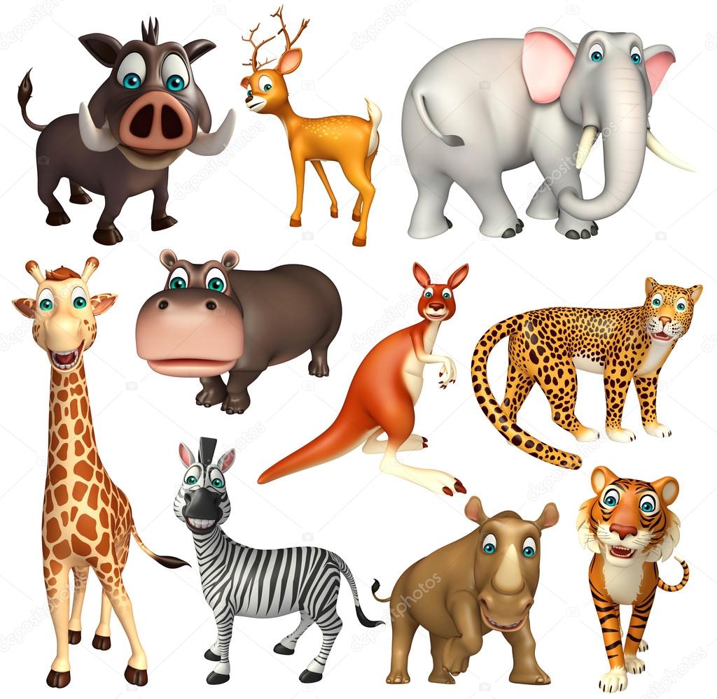 Wild animal collection Stock Illustration by ©visible3dscience #102533098