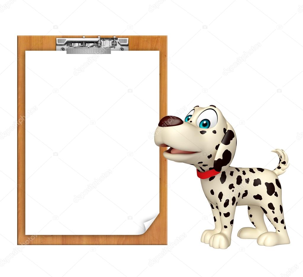 Dog cartoon character with exam pad Stock Illustration by ...