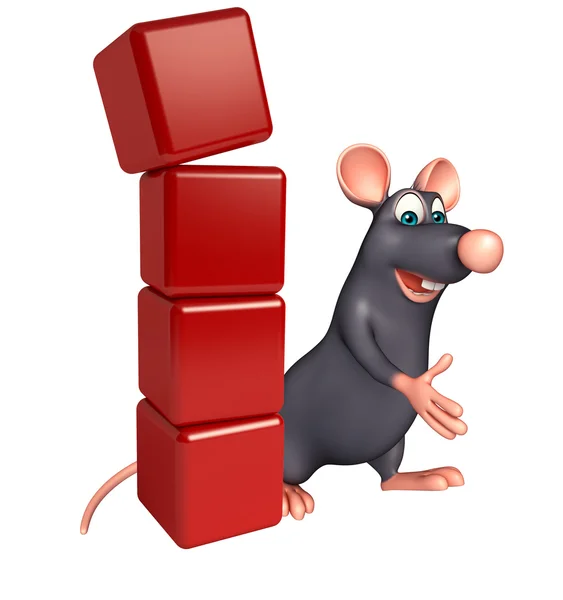 Fun Rat cartoon character right sign Stock Illustration by ...