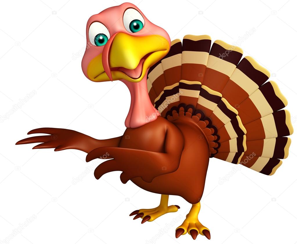 Pointing Turkey cartoon character — Stock Photo © visible3dscience ...