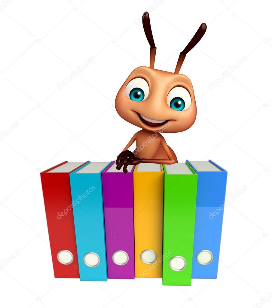 Ant cartoon character with files Stock Illustration by ... Ant cartoon character with files Stock Illustration by ...