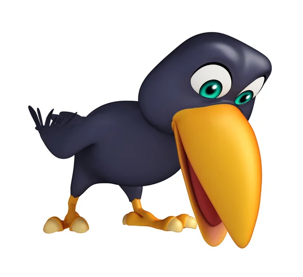 Fun Crow cartoon character Stock Photo by ©visible3dscience 103316450