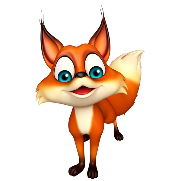 Fun Fox funny cartoon character Stock Photo by ©visible3dscience 104071926