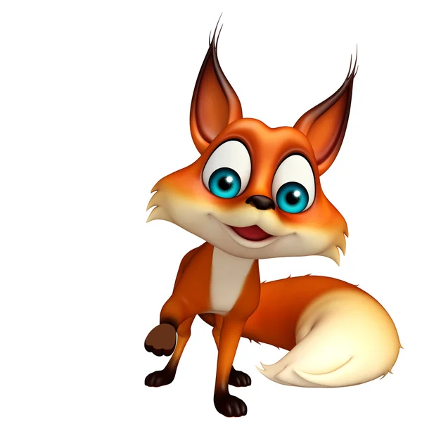 Fun Fox funny cartoon character Stock Photo by ©visible3dscience 104071926