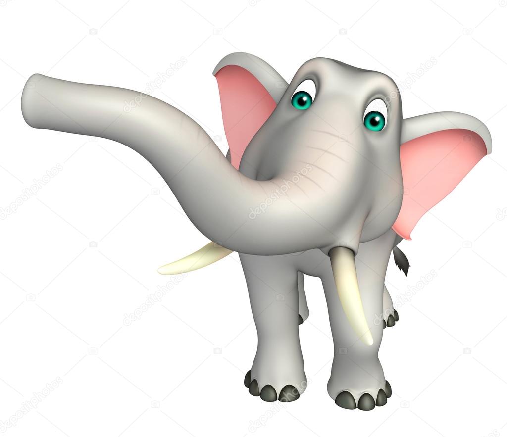 Cute Elephant funny cartoon character — Stock Photo © visible3dscience ...