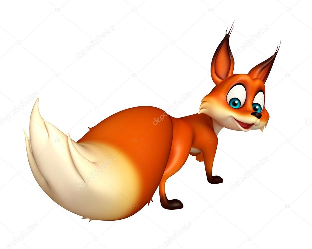 Fun Fox funny cartoon character Stock Photo by ©visible3dscience 104073792