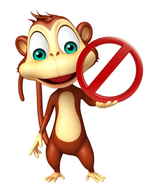 Fun Fox cartoon character with stop sign Stock Photo by ...