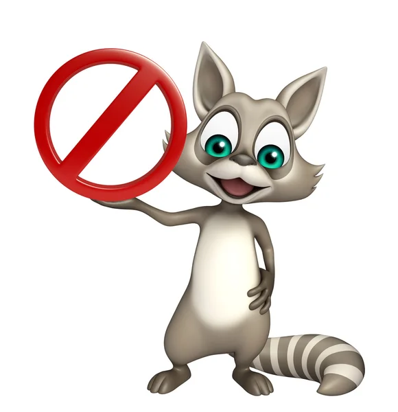 Fun Fox cartoon character with stop sign Stock Photo by ...