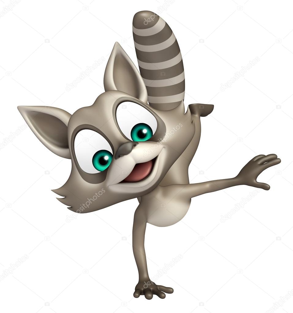 Funny Raccoon cartoon character Stock Illustration by ©visible3dscience ...