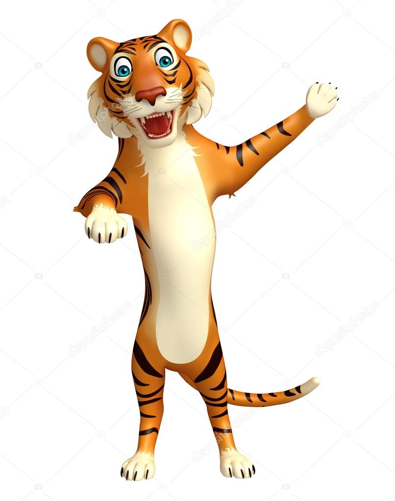 Fun Tiger cartoon character Stock Illustration by ©visible3dscience ...