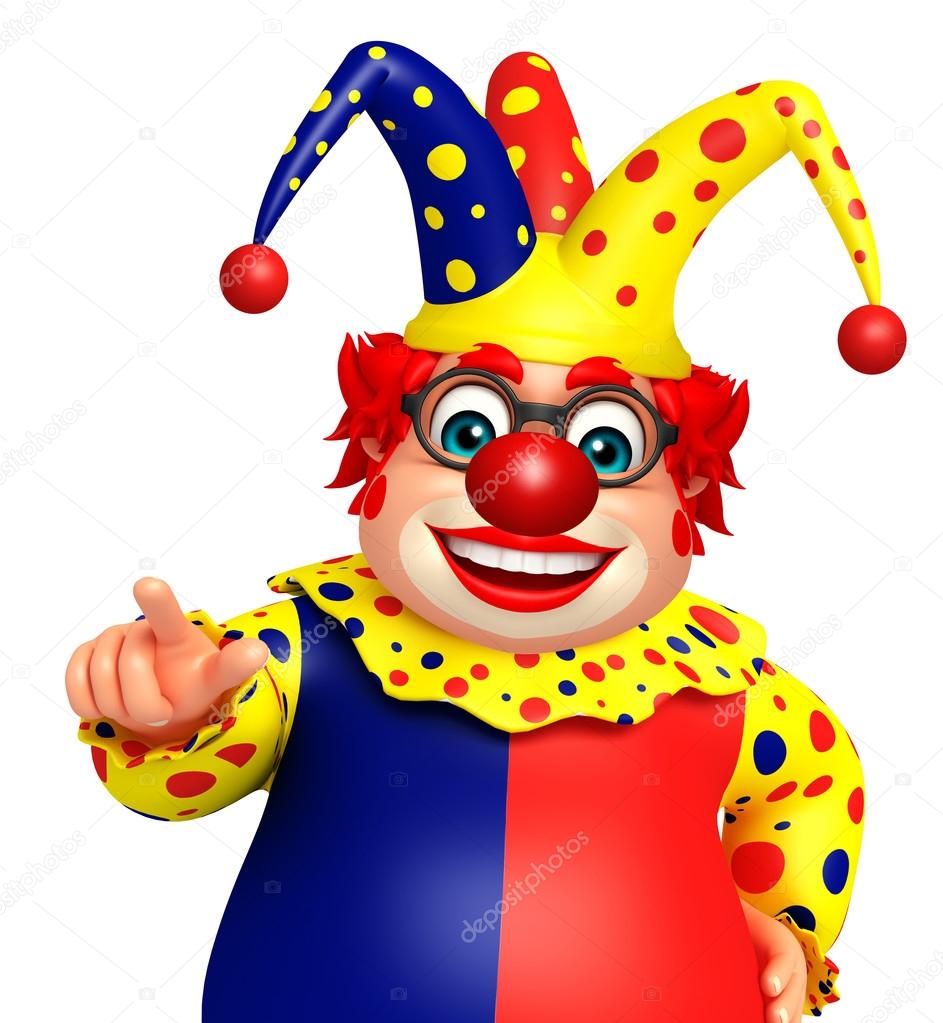 Clown with Pointing pose Stock Photo by ©visible3dscience 123740350