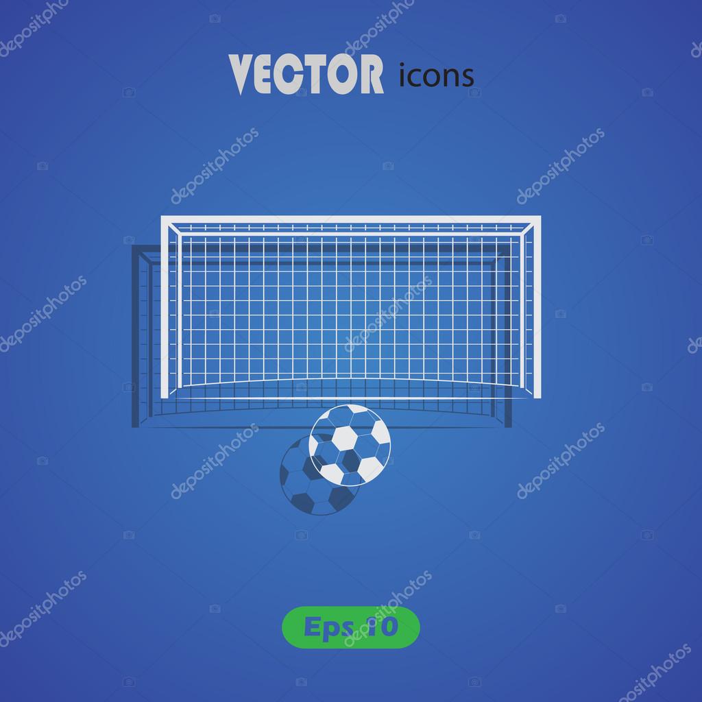 Soccer goal and ball Sport icon Stock Vector by ©SableVector 104070982