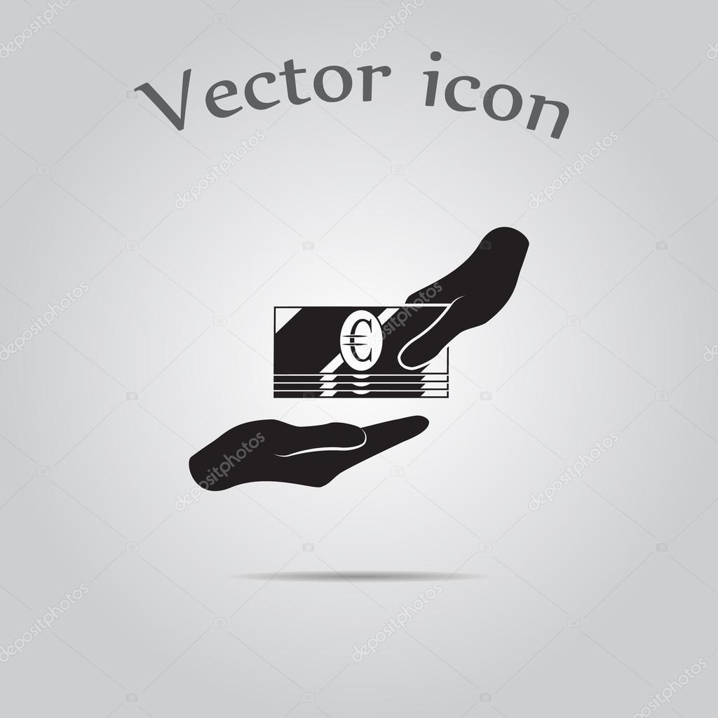 Receiving Money Icon. Vector Illustration Stock Vector by ©SableVector ...