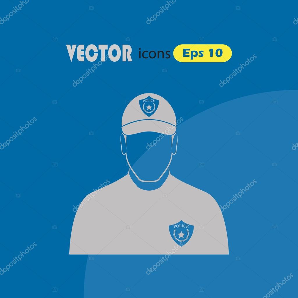 Police cadet Vector icon ⬇ Vector Image by © SableVector | Vector Stock ...