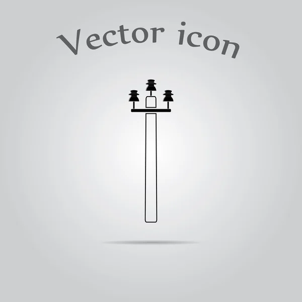 The high-voltage wire pole. Vector illustration. — Stock Vector ...