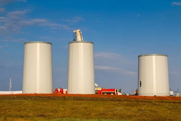 Silos and drying towers Stock Photos, Royalty Free Silos and drying ...