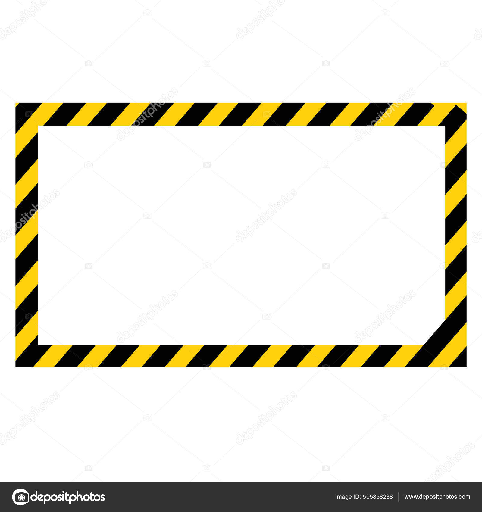 Black Yellow Warning Line Striped Rectangular Background Rectangular ...