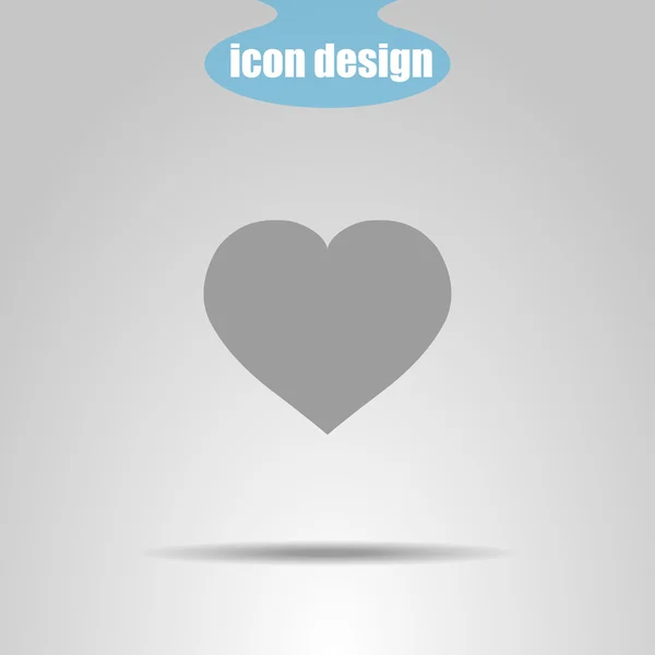 Heart icon in a flat design in black color. Vector illustration eps10 ...